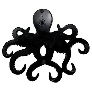 Ebros Gift The Call of Cthulhu Deep Sea Kraken Octopus Monster Wall Mount Key Holder Tentacle Hooks Sculpture Plaque Figurine 11.25" H