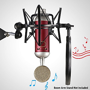 Blue Spark Shock Mount with Pop Filter, Windscreen and Shockmount to Reduce Vibration Noise Matching Mic Boom Arm for Blue Spark SL Microphone by YOUSHARES
