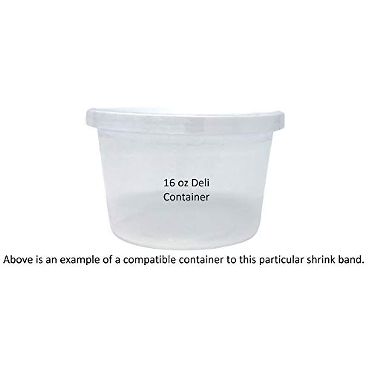 190 x 28 mm Clear Perforated Shrink Band for Tubs, Deli Containers, Large Canisters and More. [Compatible Diameter Range: 4 1/4” – 4 11/16"] - Bundle of 50