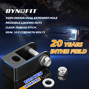 dynofit 2.5" Leveling Lift Kit for 2005-2020 F-250 F350 Super Duty(4WD),2.5 Inch Solid Front Struct Spacers+Shock Extenders for 05-20 Heavy Duty(HD) F250 350 Coil Spring Suspension