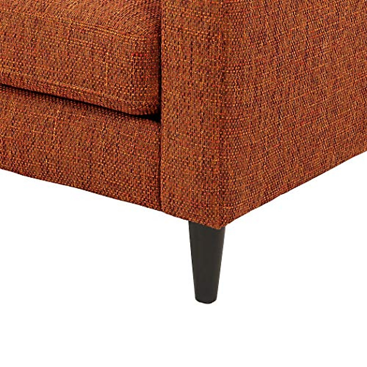 Domesis Scooped Arm Sofa in Orange Tweed