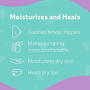 Mama & Wish Organic Nipple Cream - Breastfeeding Balm | Lanolin-free, Postpartum Essentials Safe for Nursing, Non-GMO (2 oz)