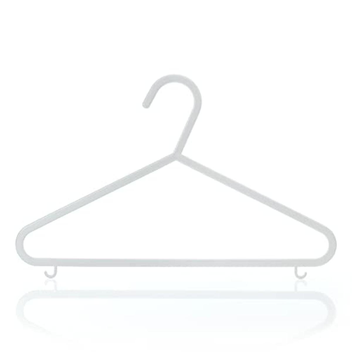 HANGERWORLD 18 Pack 11.8inch White Plastic Kids Hanger - Sized for Baby, Toddler and Children