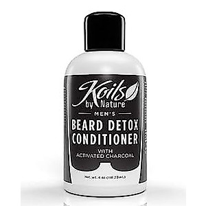 Koils by Nature Beard Detox Conditioner with Activated Charcoal | 4 Oz | Cleanse, Detoxify and Refresh Skin and Beard - Promotes Beard Growth