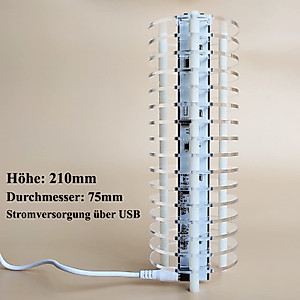 iCubeSmart 16 LED Audio Spectrum DIY Electronic Kits, Built-in Microphone to Collect Music (PP16-Round)