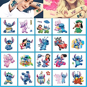 40pcs Temporary Tattoos for Kids,Waterproof Tattoo Stickers,Anime Cartoon Tattoos for Boys Girls Party,Cartoon Theme Party Decoration,Kids Tattoo Toys,Suitable for Birthday Parties