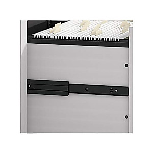 Bush Furniture Key West Computer Desk with Storage and 2 Drawer Mobile File Cabinet, 54W, Pure White Oak