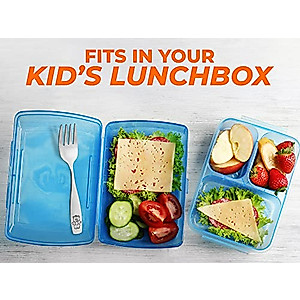 Zulay Kitchen 4-Piece Toddler Silverware Set - Toddler Utensils for Self Feeding - Smooth Edged Kids Silverware Stainless Steel, Mirror Polished, Dishwasher Safe (4 Forks)