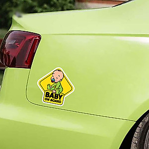 Baby Board Sign Sticker for Car Baby in Car Decal Baby Kids Safety Signs Stickers Baby Car Sticker Baby Car Decal Reflective Kids Safety Warning (Style 2)