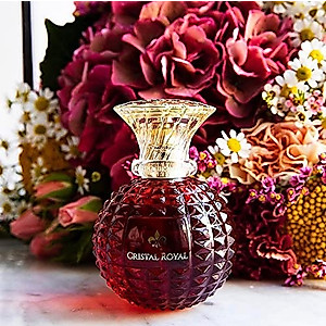 PRINCESSE MARINA de BOURBON Cristal Royal Passion - Eau de Parfum for Women - Opens with Pear, Blackcurrant and Bergamot - Blended with Jasmine and Violet - For Elegant Ladies - 1.7 oz