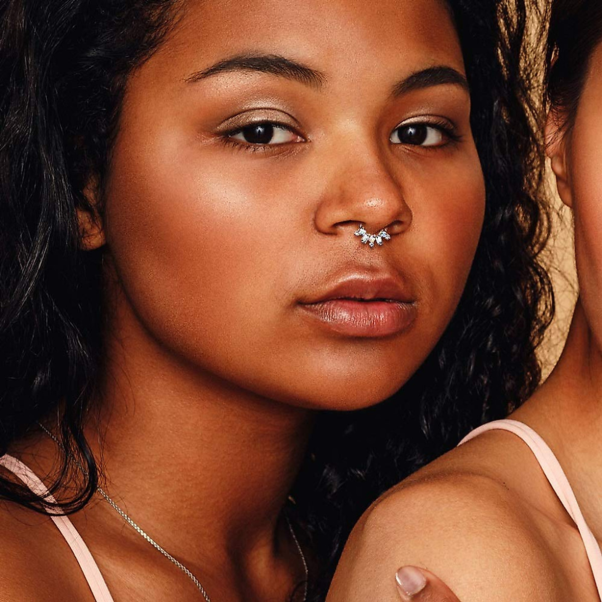 Pierced Owl 16GA Stainless Steel Multi CZ Crystal Fan Cartilage Helix Daith Septum Hinged Segment Ring (Silver Tone)