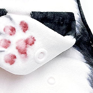 Hawgiman Hand Towels for Bathroom Kitchen,Cute Cat Quick-Dry Hanging Hand Towels Decorative for Bathroom Face Towels,Funny Gifts for Cat Lovers (Black-White)