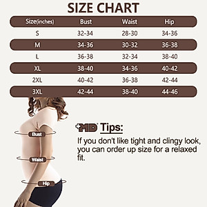 +MD Women's Seamless T-Shirt Scoop Neck Short Sleeve Comfort Light Control Shapewear Undershirt Pyjamas