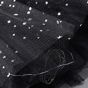 White Tutu Dress for Women Women Star Skirt with LED Tulle Mesh Small Bulb Sequins Skirt Princess Pleated Skirt Women