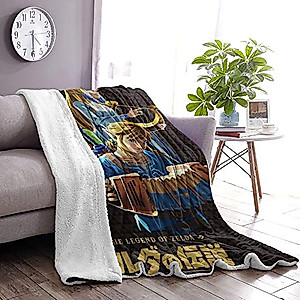Fluffy Blanket Legend of Zel-Da Bed Blankets Super Soft Reversible Sherpa Fleece Blanket Throws 80"X60"