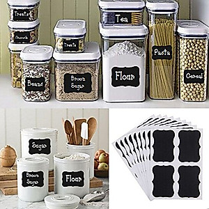 36pcs Chalkboard Labels Reusable Blackboard Stickers for the Kitchen, Pantry, Mason Jars, Wine Glasses