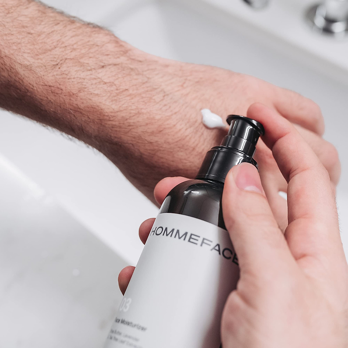 HommeFace Men’s Daily Face Moisturizer, 5.07 fl. oz. - Hydrating & Nourishing Facial Lotion for Men with Collagen, Witch Hazel & Cica Extracts, Lightweight, Alcohol-Free