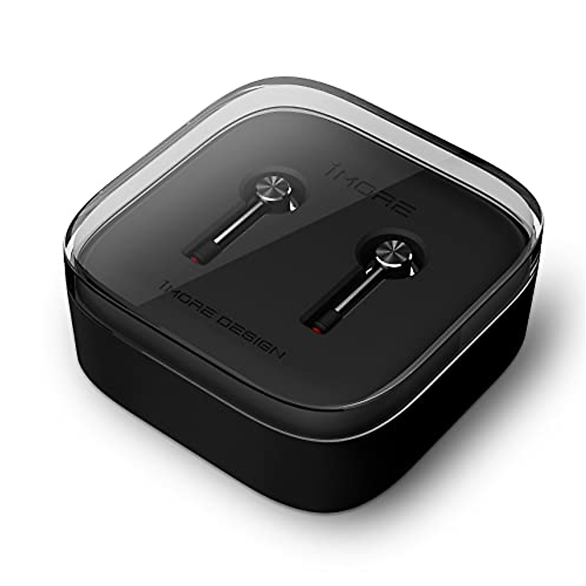 1MORE Dynamic Driver In-Ear Earphones Fashion Headphones with Ergonomic Comfort, Balanced Sound, Tangle-Free Cable, Volume Control, Microphone - 1M301 Black/Red (Renewed)