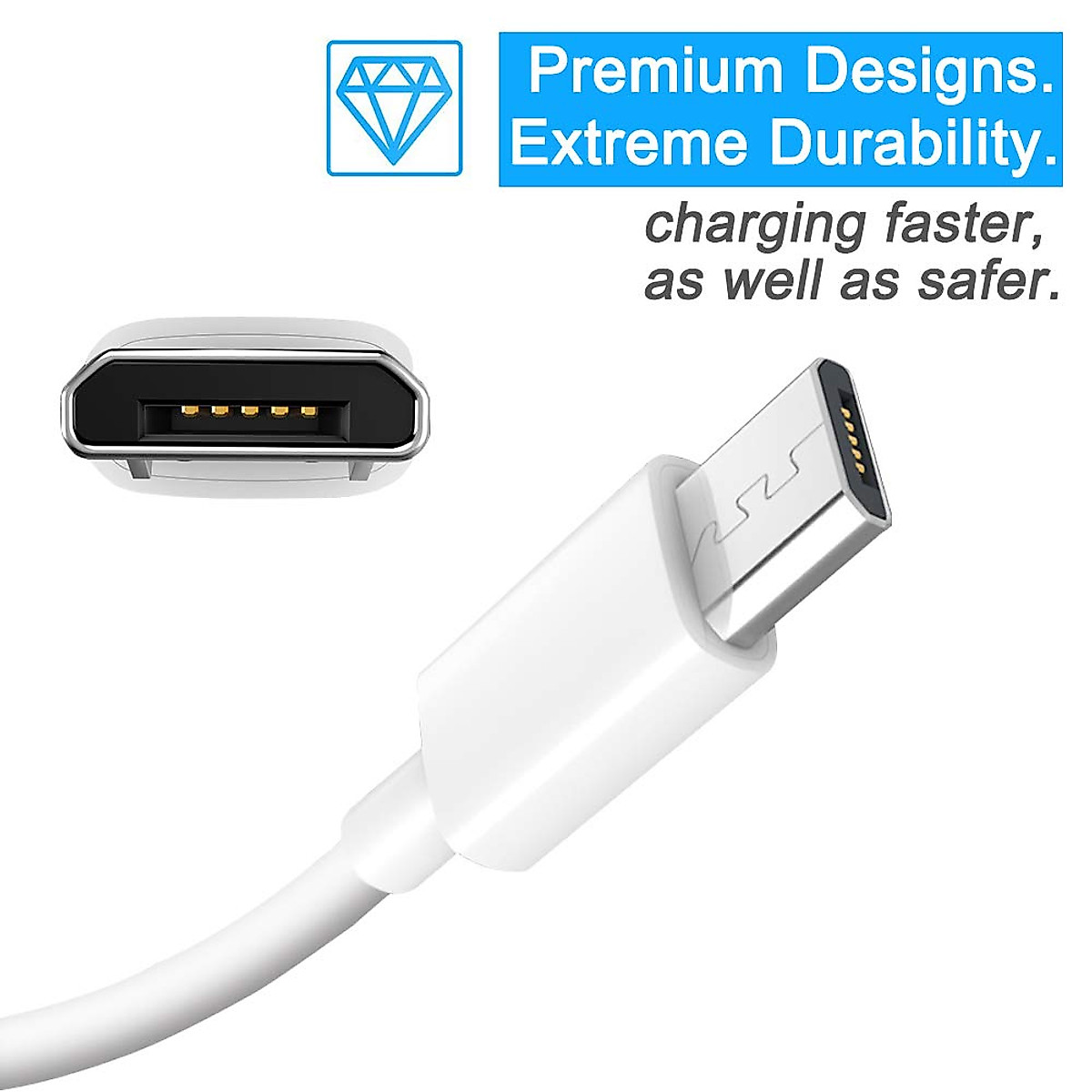 SIOCEN 10FT 3Pack USB Power Extension Cable Cord for WyzeCam,Yi Camera,Oculus Go,Echo Dot Kid Edition,Nest Cam,Kasa Cam,Netvue,Arlo Pro Q,Blink,Furbo Dog, USB Charging Cord for Home Security Camera