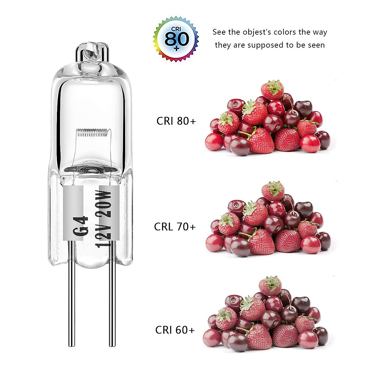 AHEVO G4 Halogen T3 20 Watt 280lm G4 Bi-Pin Bulb AC/DC12 Volt for Under Cabinet Puck Light, Chandeliers, Track Lighting,20W 12V Warm White 2700K (12 Pack)