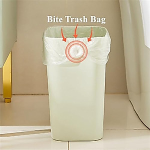 XAJH Small Plastic Trash Can with Fixed Hole, Light Green, 1.8 Gallon Capacity, 10.2"x9.7"x6"LWH