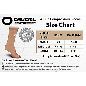 Ankle Brace Compression Sleeve for Men & Women (1 Pair) - Best Ankle Support Foot Braces for Pain Relief, Injury Recovery, Swelling, Sprain, Achilles Tendon Support, Plantar Fasciitis Socks