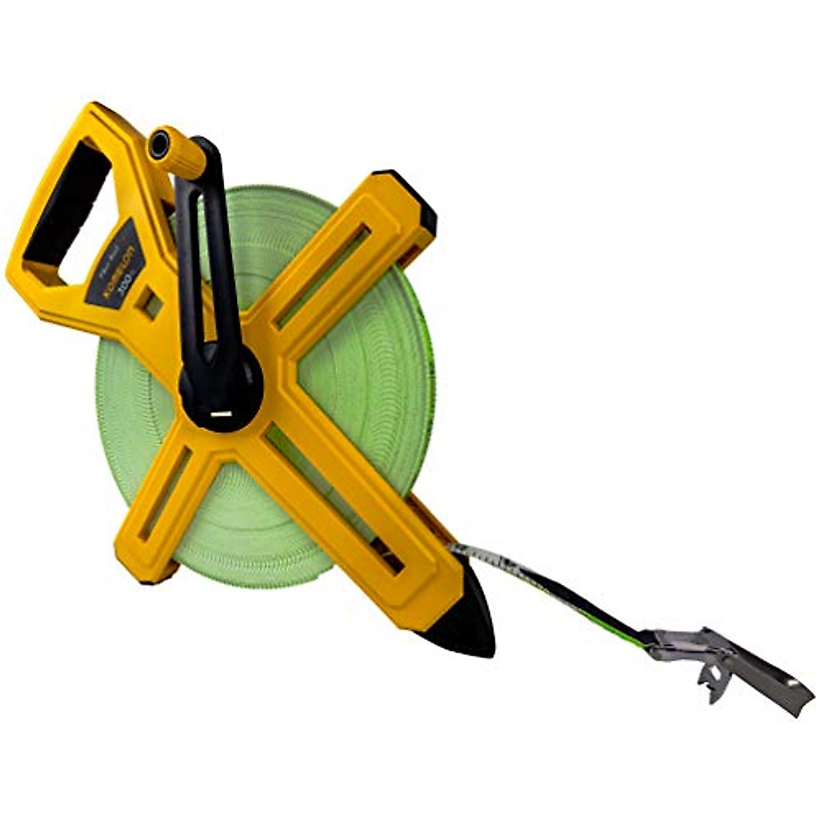 Komelon 6633 Open Reel Fiberglass Tape Measure, 300-Feet, Yellow