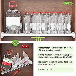 SOFRON Expandable Closet Tension Shelves Organizers, Adjustable Shelf for Cabinet Rack Storage Wardrobe Divider Shelving for Closets Pantry Cupboard Kitchen Large 1 Pack