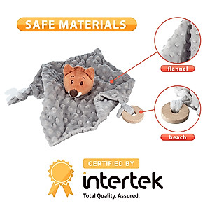 Donty-Tonty Baby Blanket with Stuffed Animals Easter Baby Gift -Security Snuggle Blanket Lovie Soft Lovey Plush Toy for Babies, Infant, Newborn, Toddler, Baby for Girls and Boys