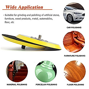 Mesee 2 Packs 5 Inch Hook & Loop Backing Pad, M8 Thread Arbor PU Sanding Backer Plate Random Orbital Sander Disc Pads Replacement Polisher Tool Accessory for Car Polishing Waxing Buffing