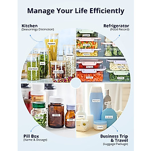 Label Maker Machine with Tape, Osoeri Bluetooth Label Printer, Portable Thermal Handheld Sticker Mini Label Inkless Multiple Templates, USB Rechargeable for Home Kitchen Office Organization