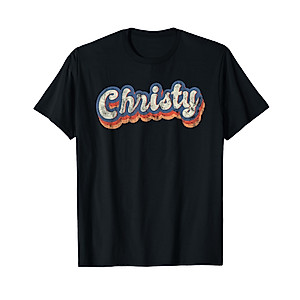 Christy Personalized Name Shirt Custom Lettering 70's T-Shirt