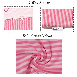 BLOOMSTAR Wearable Blanket with Legs, Baby Sleep Bag with Feet Winter, Toddler Sleeping Bag,Sack with Sleeve Velvet Thick 3.5 TOG