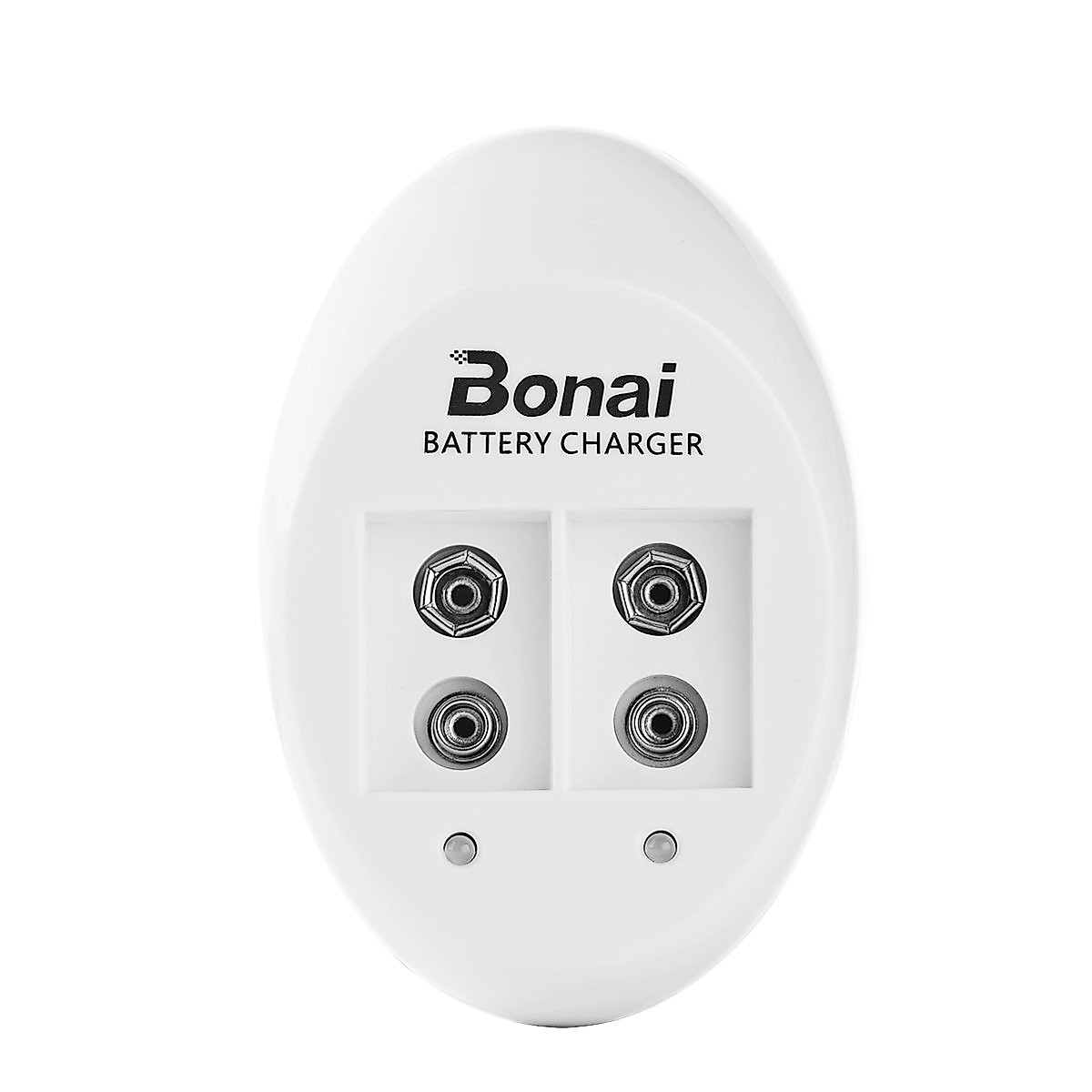 BONAI 9V Charger,2 Bay Independent Smart Battery Charger for 9V Rechargeable Li-ion & Ni-MH Batteries