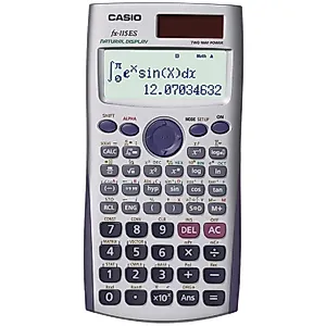 Casio Advanced Scientific Calculator with 2-Line Natural Textbook Display (FX-115ES) (Renewed)