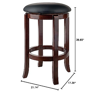 Winsome Renaissance 2-pc Dining Chair Set, Key hole back, Walnut