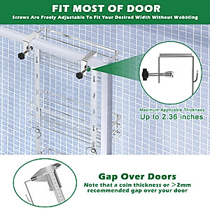 Over the Door Shower Caddy, 5-Tier Adjustable Hanging Shower Organizer Rustproof Metal Bathroom Storage Shelf Shower Basket with Soap Holder & Suction Cup for Shampoo, Conditioner, Sliver