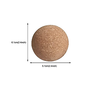 4 Pieces Wine Cork Ball Wooden Cork Ball Stopper for Wine Decanter Carafe Bottle Replacement (2.4 Inch/ 6.1 cm)