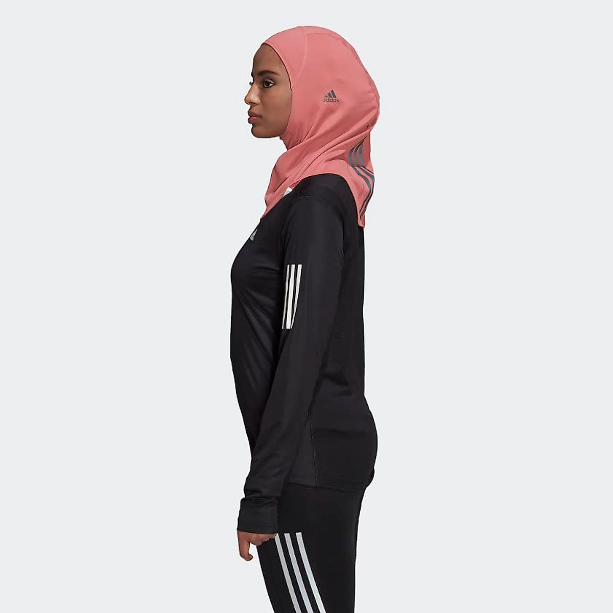 adidas womens Run Icons 3-stripes Sport Hijab Wonder Red Medium