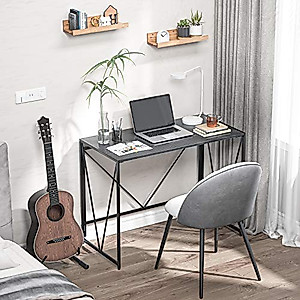 NOBLEWELL HOME Folding Computer Desk, Black