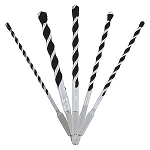 Diablo by Freud DMAMM1190-S5 5 pc Multi-Material Carbide Tipped Hammer Drill Bit Set (5-Piece)
