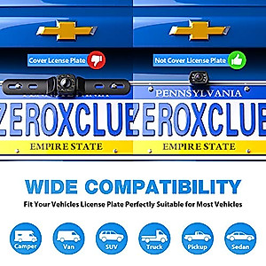 ZEROXCLUB 7 Inch Wired Backup Camera Kit, 1080P HD Large Display for Car Trucks Pickup SUVs Vans RVs License Plate Rearview Reversing Camera Night Vision IP69 Waterproof Wide View - B7