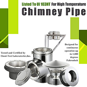 AllFuel HST Flat Top Rain Cap for 6" Diameter 304 Stainless Steel All Fuel Class-A Double Wall Insulated Chimney Pipe