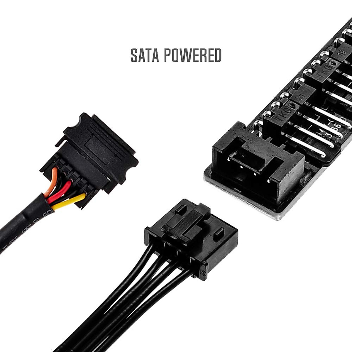 ID-COOLING FH-07 SATA Powered Fan Hub with 7 PWM Ports Hub Splitter for 4-Pin & 3-Pin Computer Internal Fans