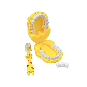 YOUYA DENTAL Early Education Brushing Toys, Children Role Play Toys Cute Giraffe Early Education Cartoon Tooth Brushing Toys Model Teaching Children Brushing Model for Kindergarten Kids Children