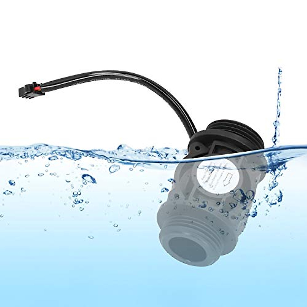 Water Flow Meter, G1in Male Thread Hall Flowmeter Plastic 1-60L/Min for Water Heaters