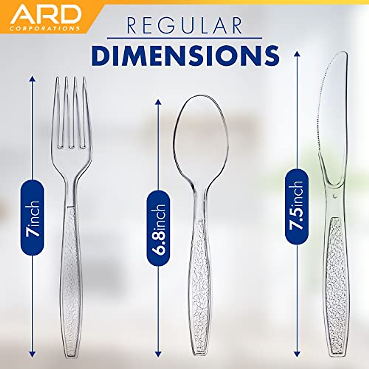 Ard Wholesale 360 Count Cutlery Combo Box | Clear Extra Strong Extra Resistant | 180 Forks, 120 Spoons, And 60 Knives