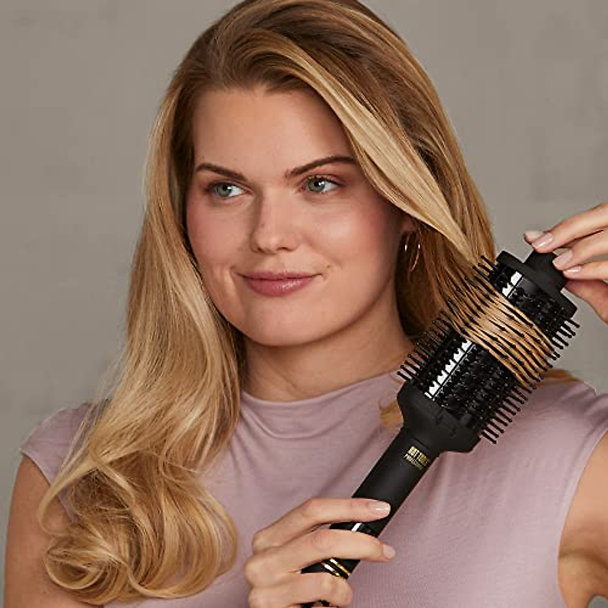 HOT TOOLS Pro Artist Black Gold Heated Hair Styling Oval Brush