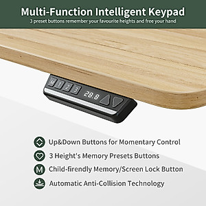 FEZIBO Triple Motor 75" L Shaped Standing Desk with 5 Drawers, Reversible Electric Standing Gaming Desk Adjustable Height, Corner Stand up Desk with Splice Board, White Frame/Light Walnut Top