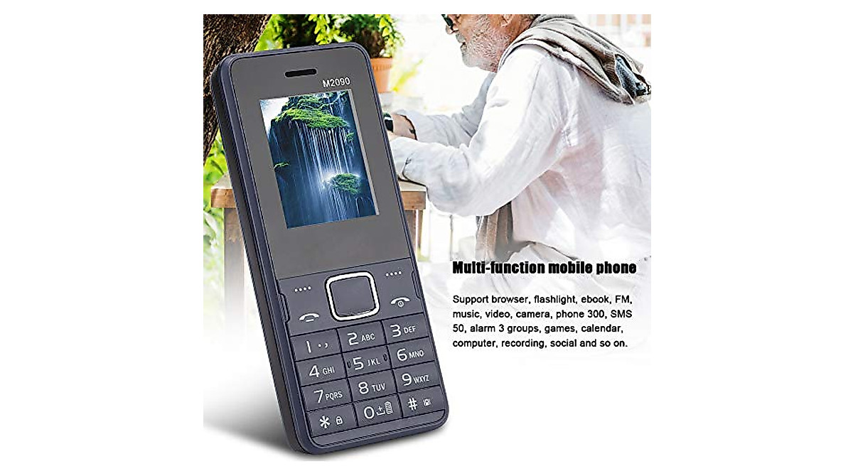 ASHATA M2090 2G Senior Phone with Big Screen & Long Battery